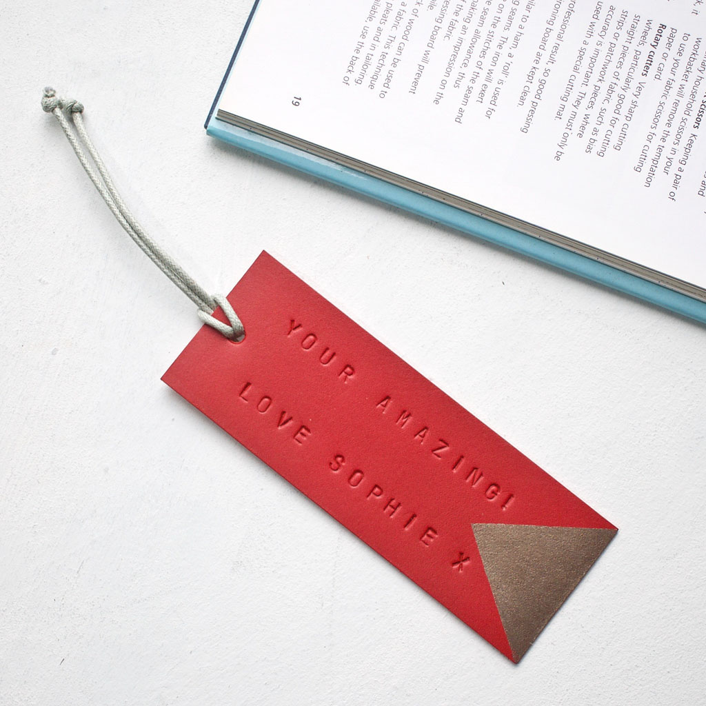 PERSONALISED LEATHER BOOKMARK - Swag And Tassel