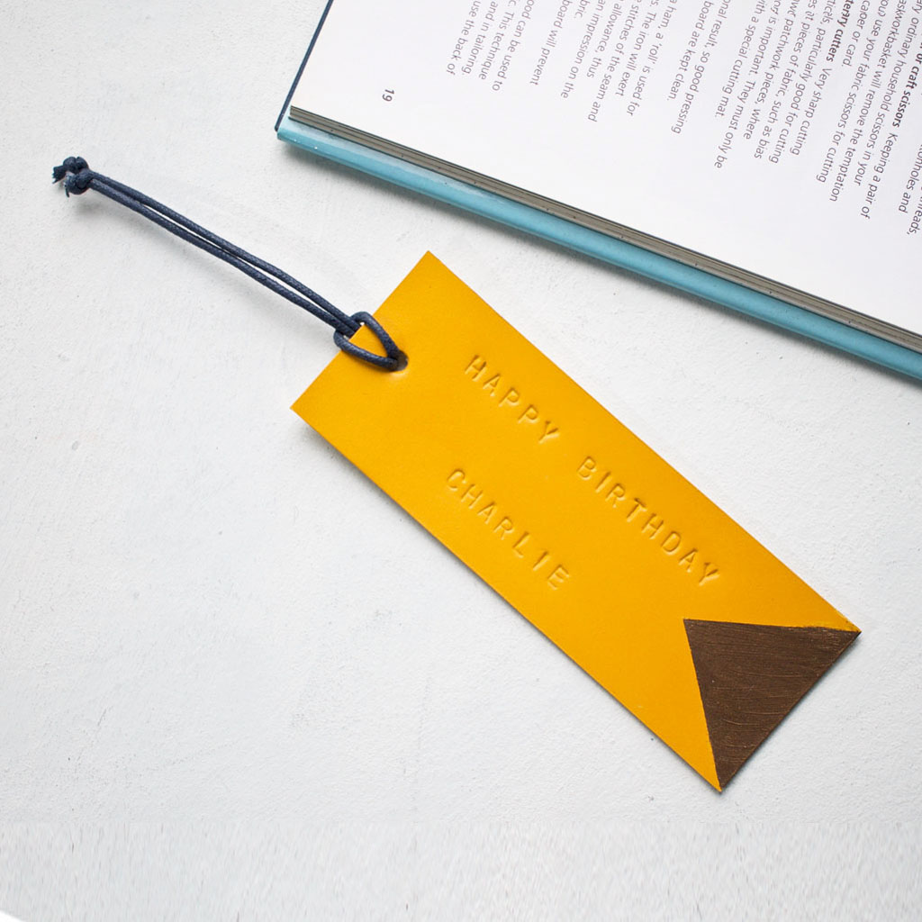 PERSONALISED LEATHER BOOKMARK - Swag And Tassel